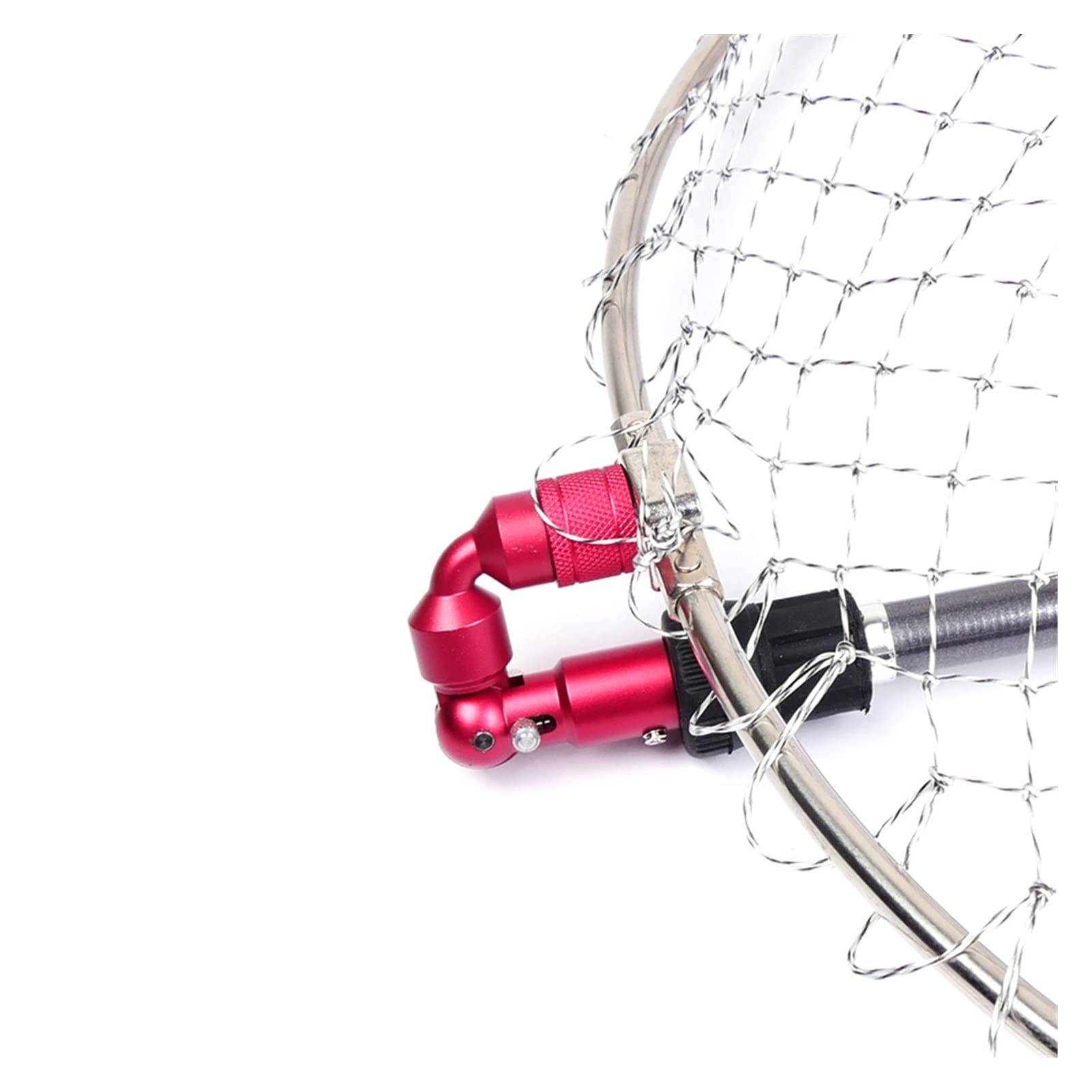 Huanxi JLLidcy Carp Nets Tool Coarse Fishing Tilt Folding Accessories Mini Quick Release Connector Barbel Joint Aluminium Alloy Landing Net Paionn (Color : Red)