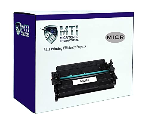 MTI Remanufactured 58A MICR Toner Replacement for HP 58A CF258A 58X CF258X Laser Printers M404 M404n M404dn MFP M428 M428fdw M428dw M428fdn Check Printer Ink with Bypass Chip
