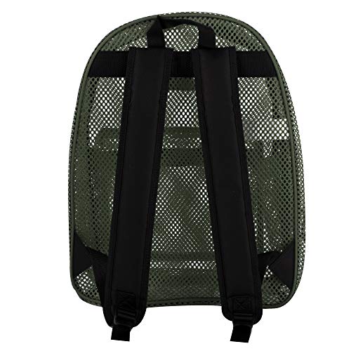 Summit Ridge Mesh Backpacks for Kids, Adults, School, Beach, and Travel, Colorful Transparent Mesh Backpacks with Padded Straps Large
