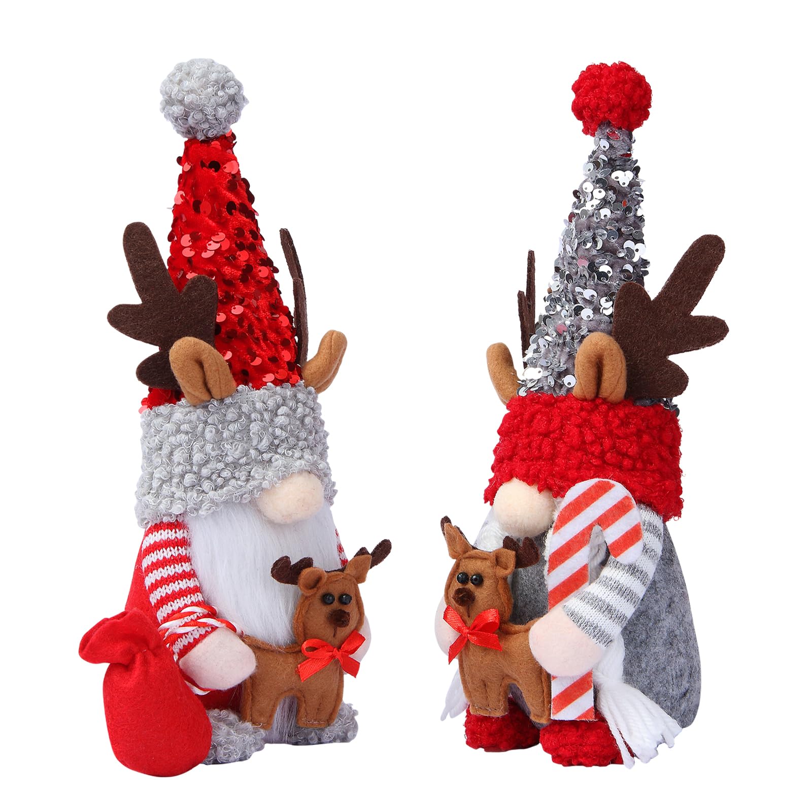 Eukynlre Christmas Gnomes Plush Decorations, Christmas Gnome Swedish Santa Tomte, Christmas Stuffed Gnomes Home Decor (2 Pcs, 12.5 Inch)