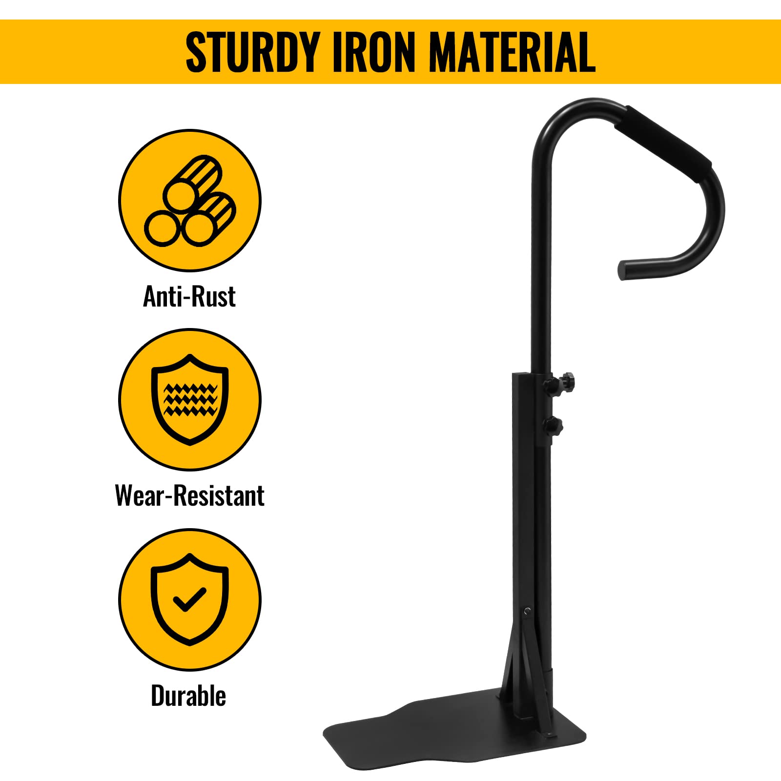KODOM Hot Tub Handrail Spa Safety Rail 57"H,Hot Tub Hand Rail Slide Under Mounting Base 600LBS Capacity Spa Side Handrail Hot Tubs Rail with Sponge Rubber Grip for Indoor/Outdoor Bath