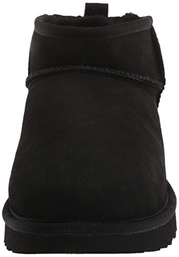 UGG womens Classic Ultra Mini Ankle Boot, Black, 7 US