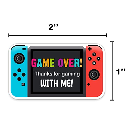 Video Game Party Thank You Sticker Labels, Great for Party Favors, Envelope Seals & Goodie Bags(54 Count)