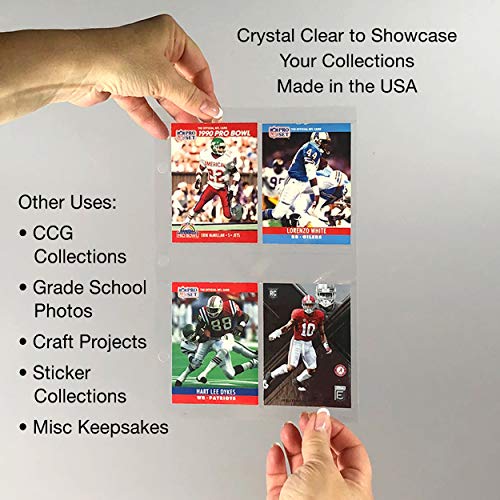 EnvyPak Platinum Series 4 Pocket Trading Card Page for Mini Binders - Pack of 20 Pages