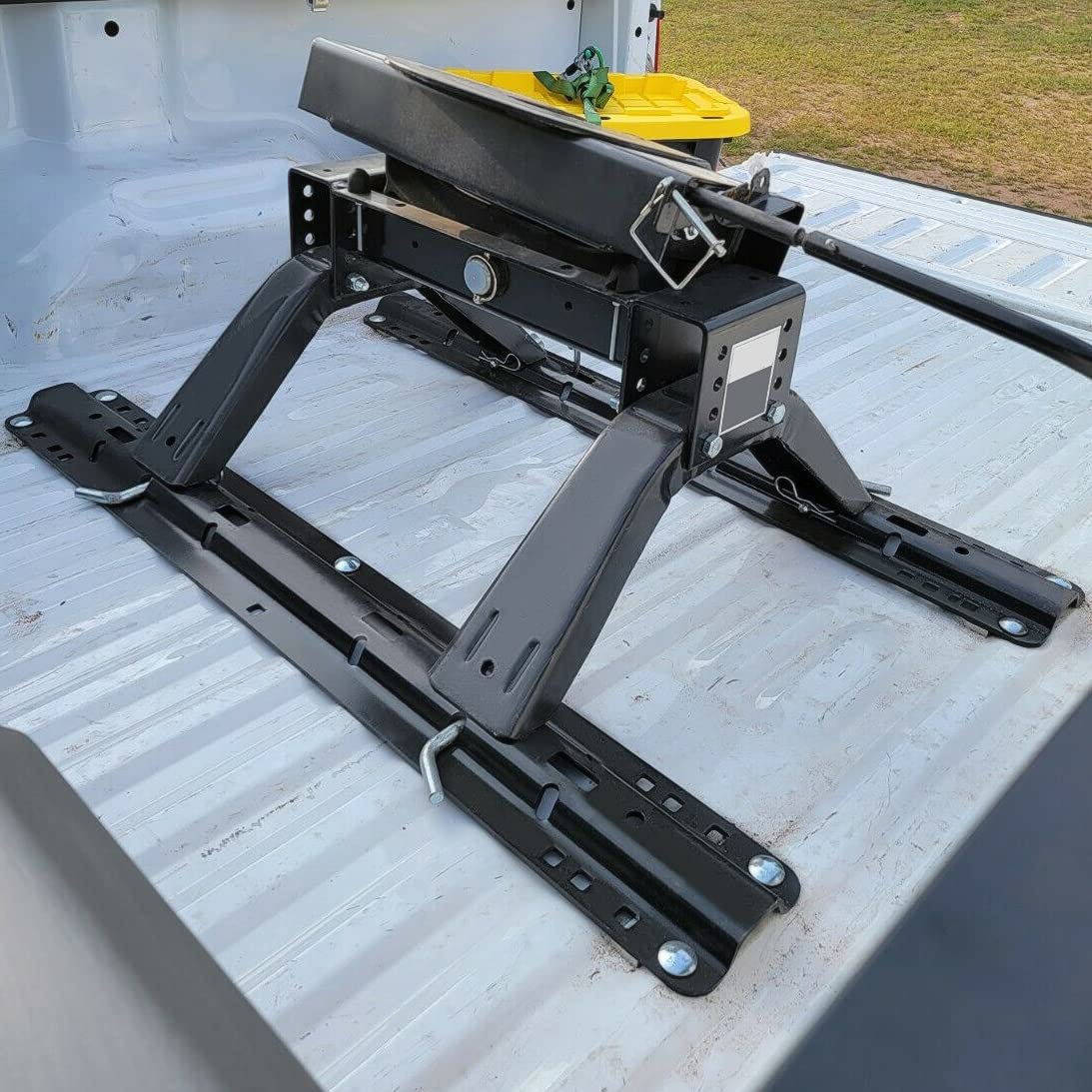 ECOTRIC Fifth 5th Wheel Trailer Hitch Mount Rails and Brackets W/Installation Kits for Full-Size Trucks