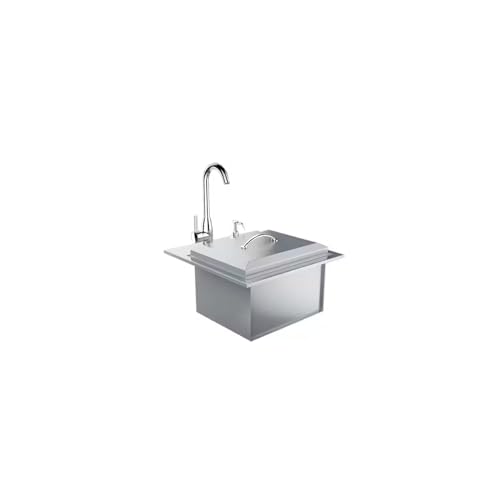 Sunstone Drop in Sink with Hot and Cold Water Faucet and Cutting Board