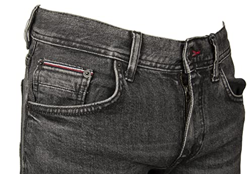 Tommy Hilfiger Men's Jeans Slim fit Stretch Trousers 5 Pockets Article XM0XM01688 Bleecker AG (as1, Waist_Inseam, Numeric_33, Numeric_32, Regular, Regular, 1B2 Agar Black, W 33 / L 32)