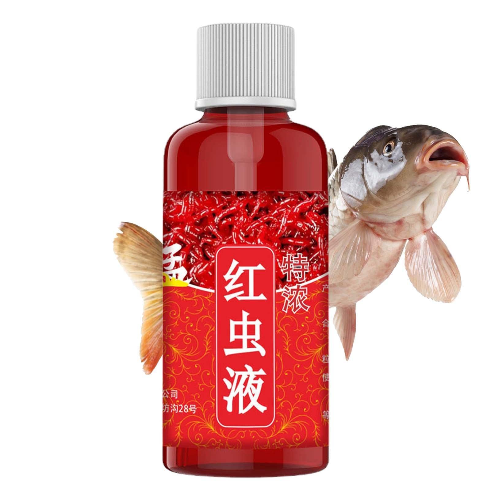 moluo Concentrated Red Worm Liquid, Fishing Lures Additive Bait Liquid, Fishing Lures Baits, Fish Bait Attractant Enhancer, Smell Lure Tackle Liquid for Trout Cod Carp Bass