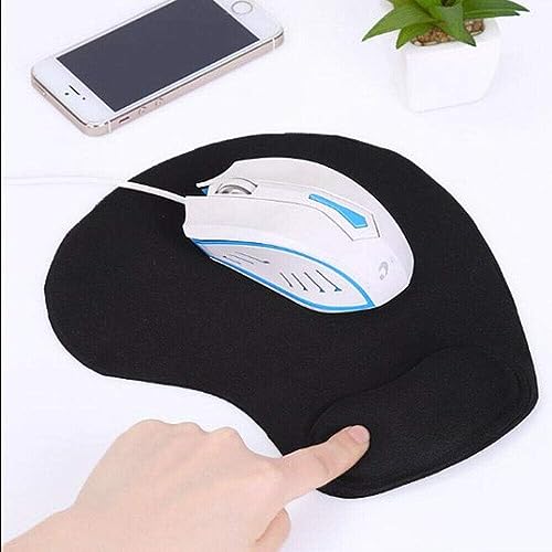 Mouse Pad, Mouse pad with Wrist Rest，Ergonomic Mouse Pad, Gel Cushion，Non-Slip PU Base for Easy Typing Pain Relief, Washable and Durable, Black