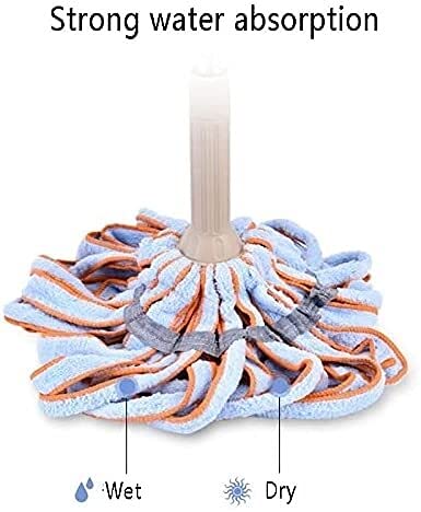 Microfiber Twist Mop Easy Wringing Twist Mop with 52 inch Long Handle Wet Mops for Floor Cleaning, Commercial Household