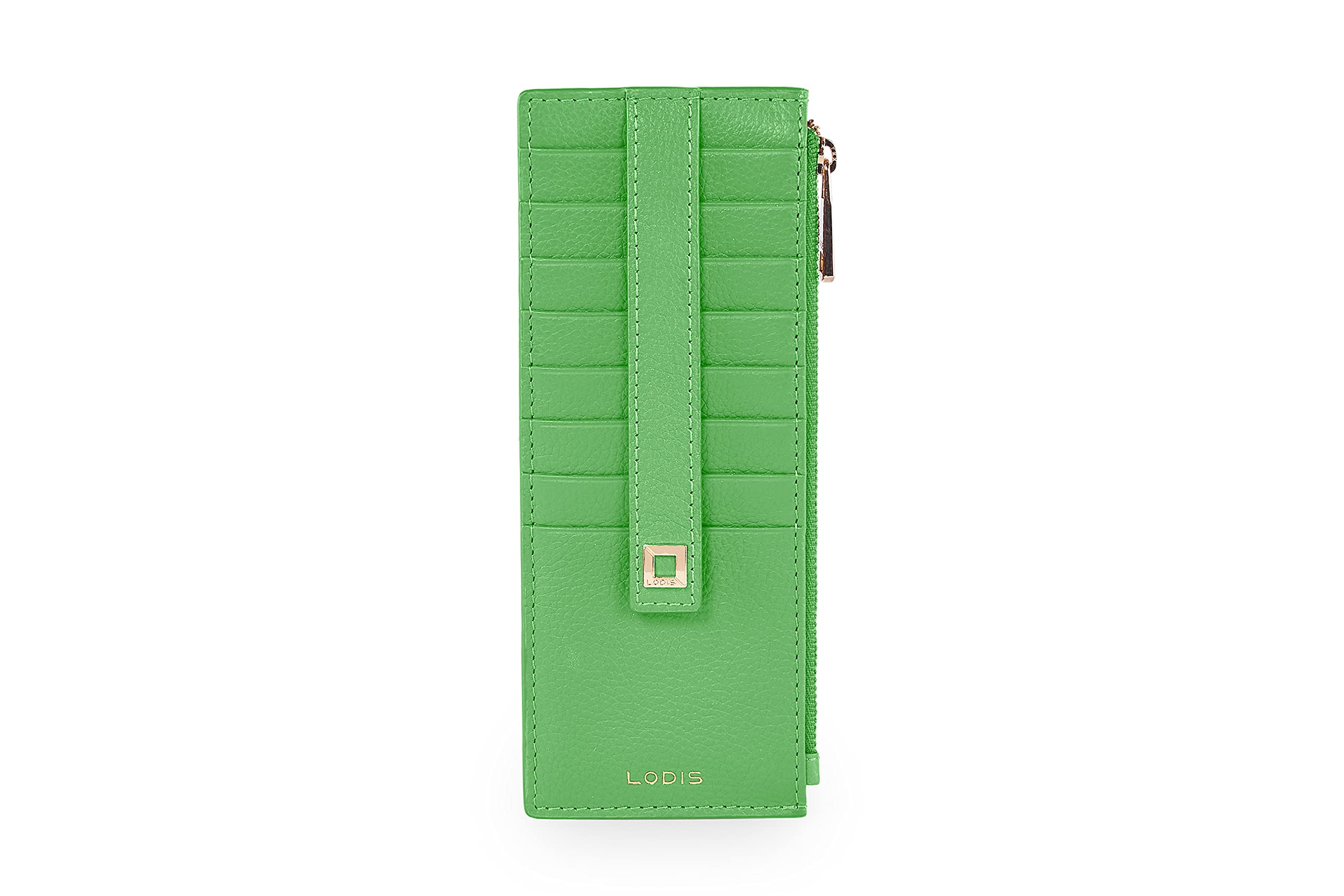 Lodis Women's Julia Long Stacker Smooth Slim Leather Wallet, Handbag, Trumble (Fig Green)