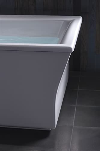 KOHLER K-6367-0 Stargaze 72-Inch x 36-Inch Freestanding bath with fluted shroud and center drain, White