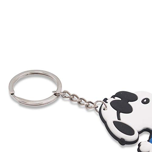 FINEX 4 Pcs Set Snoopy Keychain for Backpack School Bag Crossbody Handbag Tote Hiking Travel Causal Daypack
