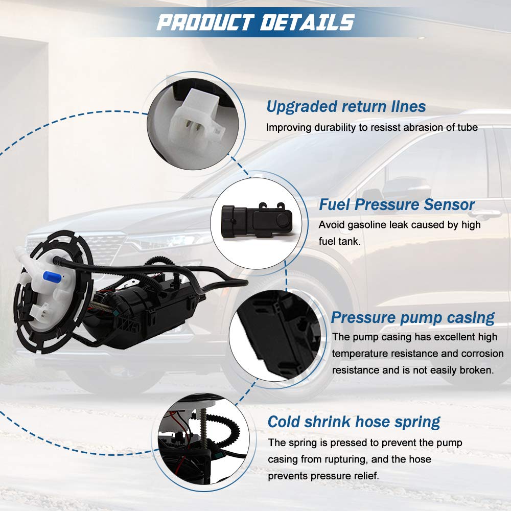 Fuel Pump Assembly for Chevrolet Malibu Pontiac G6 Saturn Aura Replace E3591M