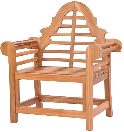 Teak Wood Lutyens Outdoor Patio Arm Chair, Made from Solid A-Grade Teak Wood