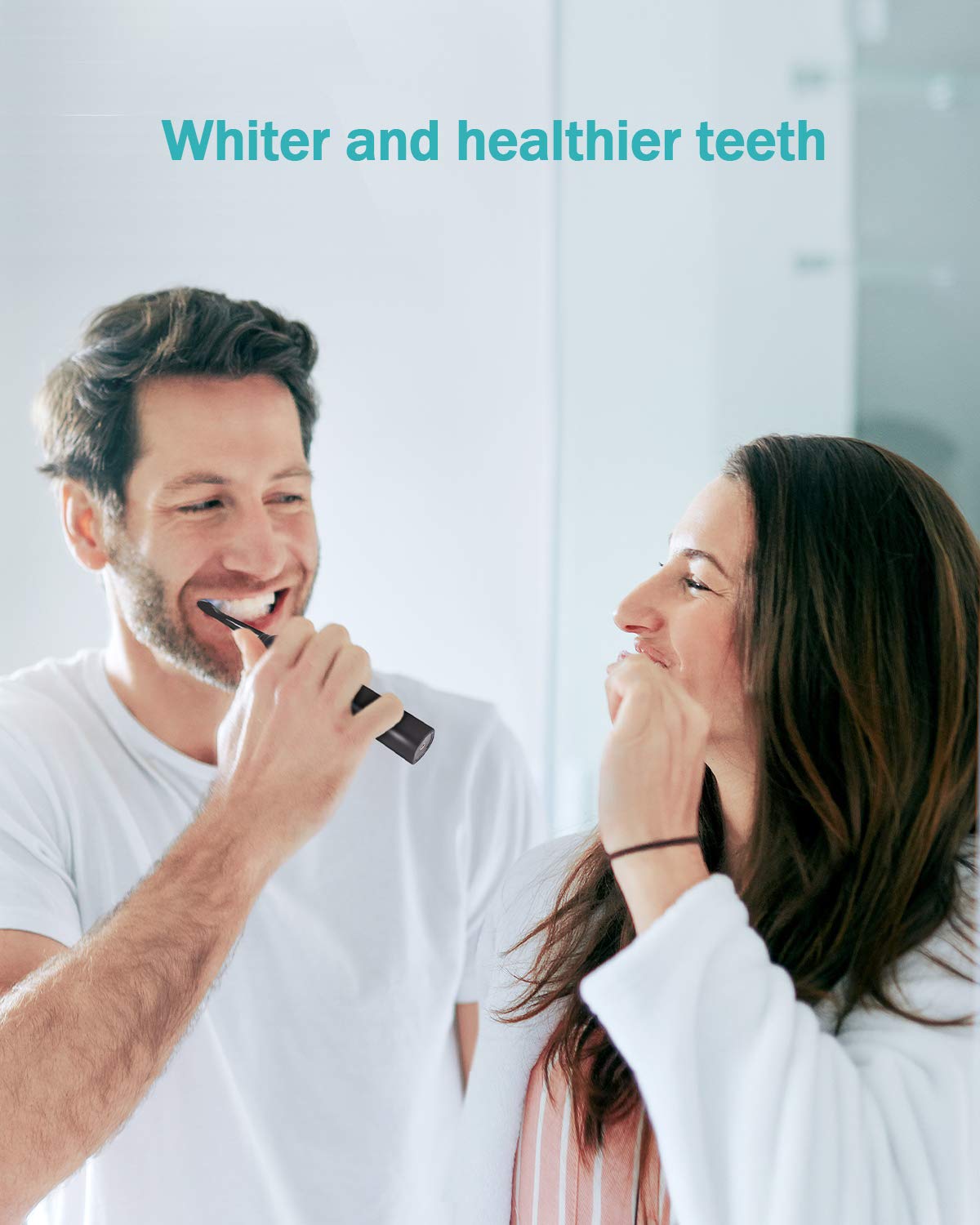 Initio Sonic Electric Toothbrush for Adults, Rechargeable Toothbrush with Smart Timer, 5 Modes, 3 Brush Heads, 40,000 VPM Motor, Whitening Power Toothbrush, IT959, Black
