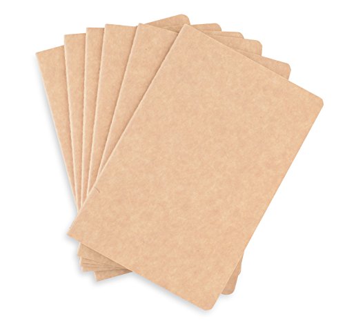 TWONE 15 Packs Kraft Notebook Ruled Pages Kraft Brown Cover Pocket Journal Notebooks for Traveler Diary Note-Taking Ruled 60 Pages/30 Sheets (5.5" x 8.25")