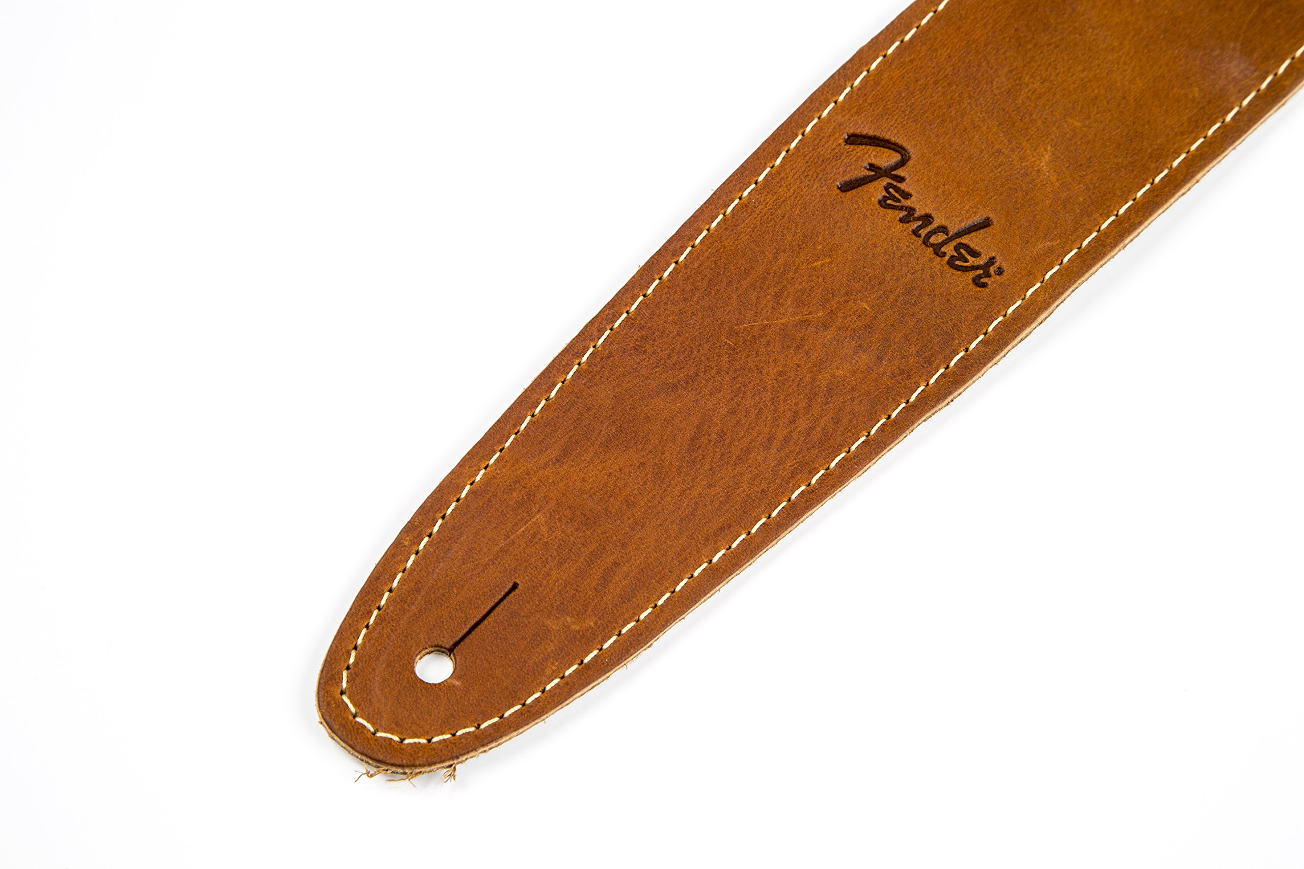 Fender Ball Glove Leather Guitar Strap, 2.5in, Brown