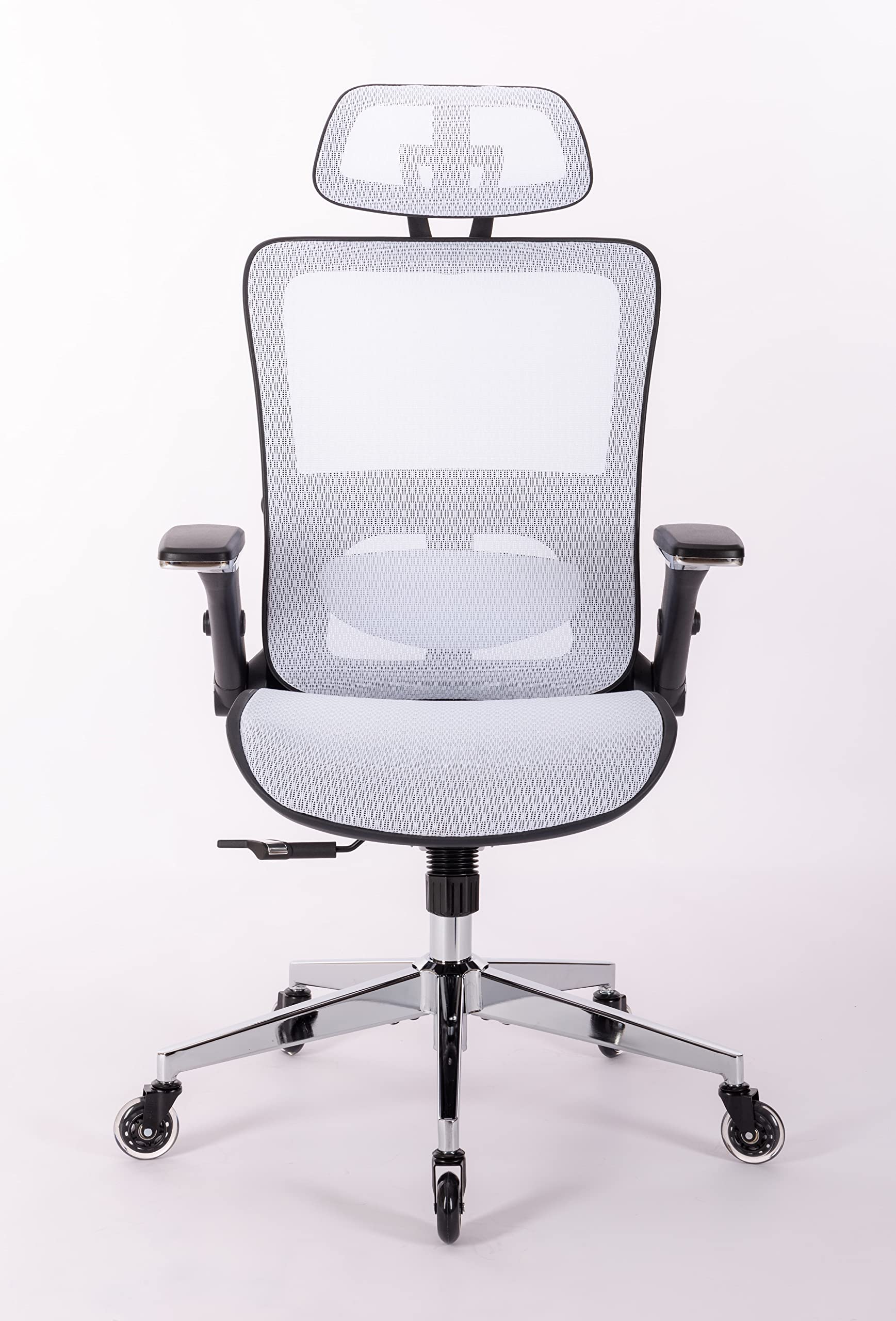 Ergonomic Mesh Office Chair - Gaming Chair,Adjustable Rolling Home Desk Chair with 4D Flip Armrests and Headrest, Adjustable Lumbar Support and Blade Wheels Backrest and Headrest (Black)