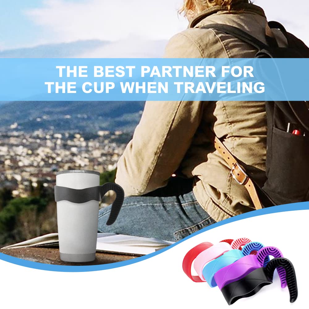 Hyturtle 1Pcs Stylish and Functional Purple Tumbler Handle For 20oz Cups - Secure Grip, Lightweight, Dishwasher Safe - Ideal for Travel and Outdoor Activities - BPA Free