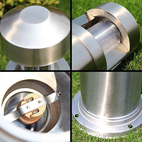 DJDLLZY Outdoor Waterproof Stainless Steel Column Headlight Simple Garden Primary Color Pillar Lamp Home Villa Street Lamp Column Headlight