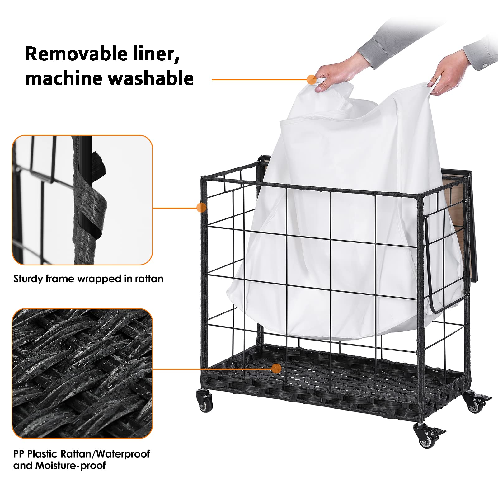 Removable Liner Bag with 3 Sections (White)