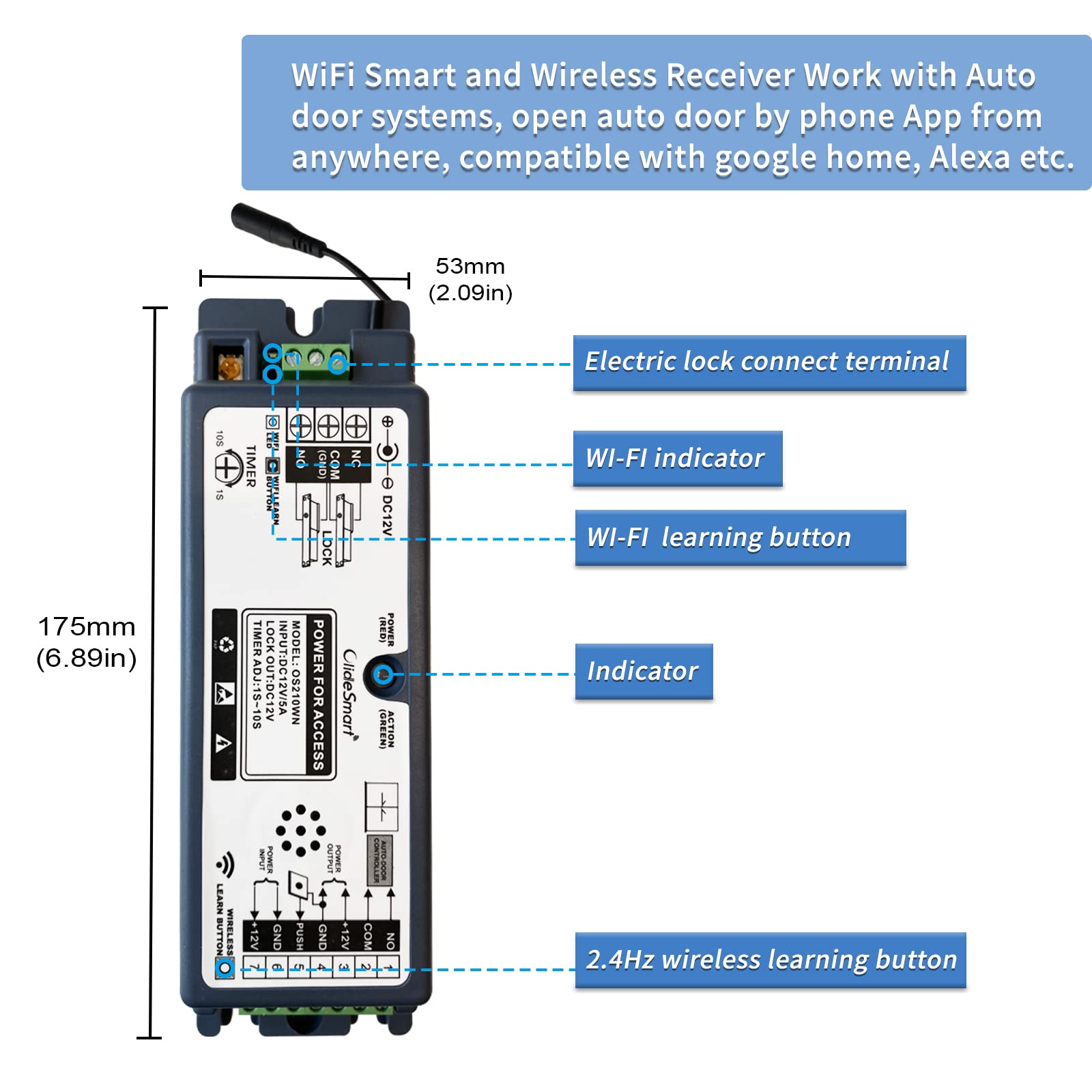 WiFi Access Control 400lb Holding Force Electic Magnetic Door Lock System Kit with Remote and Smartphone app Control, paired with WiFi Access Control Motion Sensor