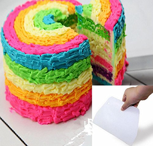 Kissmi 8Pcs Cake Scraper Cake Edge Decorating Supplies Scraper Cutters Smoother Tool Set