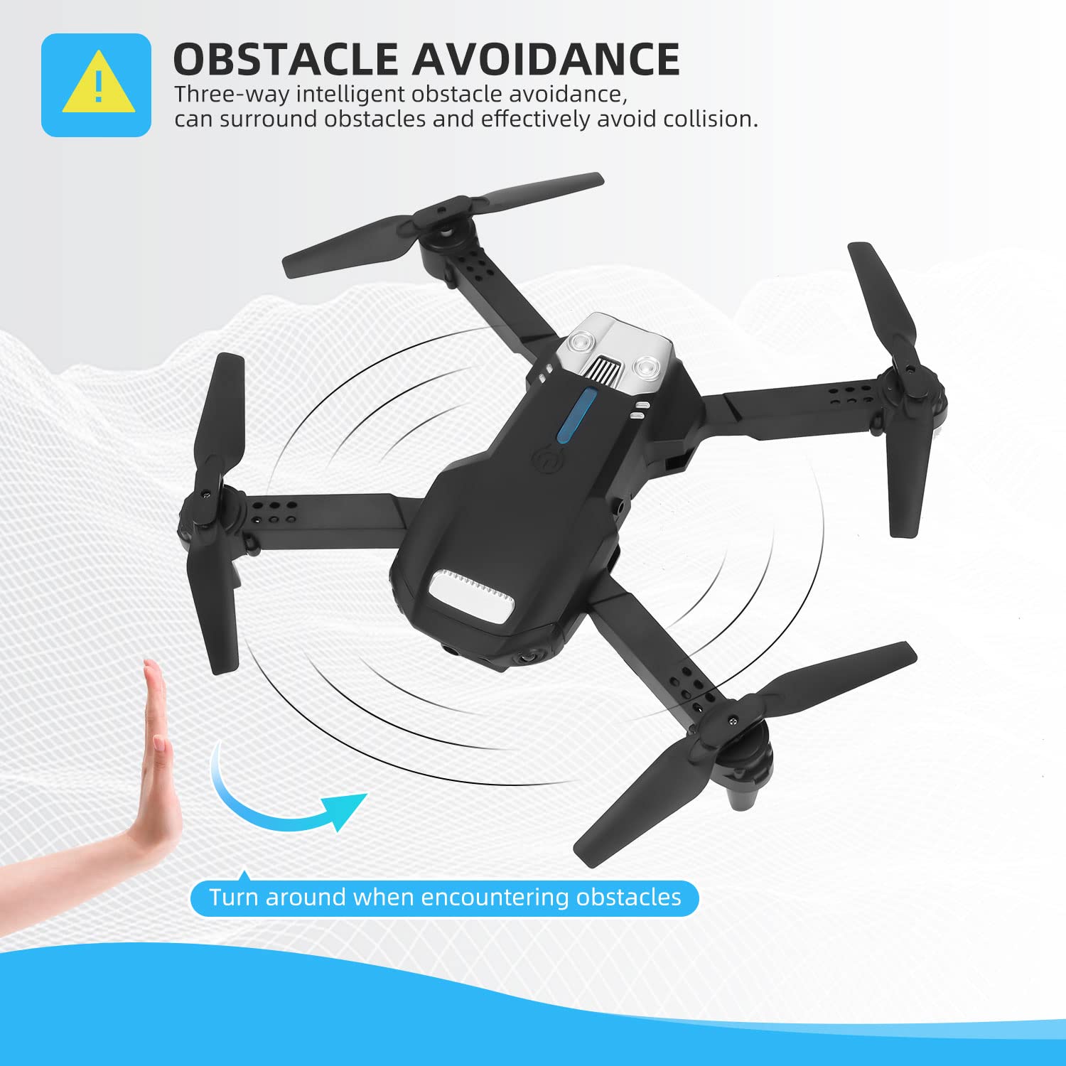 FDWYTY Drone with Camera for Adults, 1080P HD FPV Auto-Adjustable Camera with Optical Flow Positioning RC Quadcopter with Altitude Hold, Headless Mode, One Key Start/Land, Speed Adjustment, 3D Flips - 2 Batteries, 25 Mins Flight Time, Green