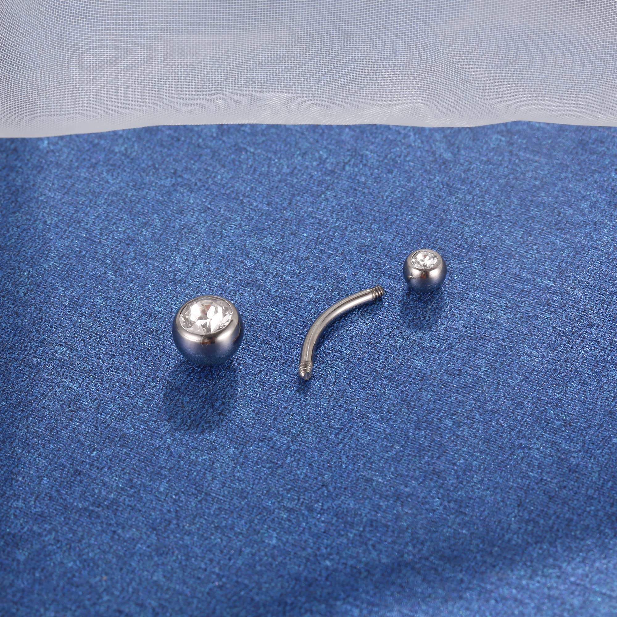 G23 Solid Titanium Belly Button Rings for Women Men Navel Rings Barbell Body Piercing Rings Jewelry