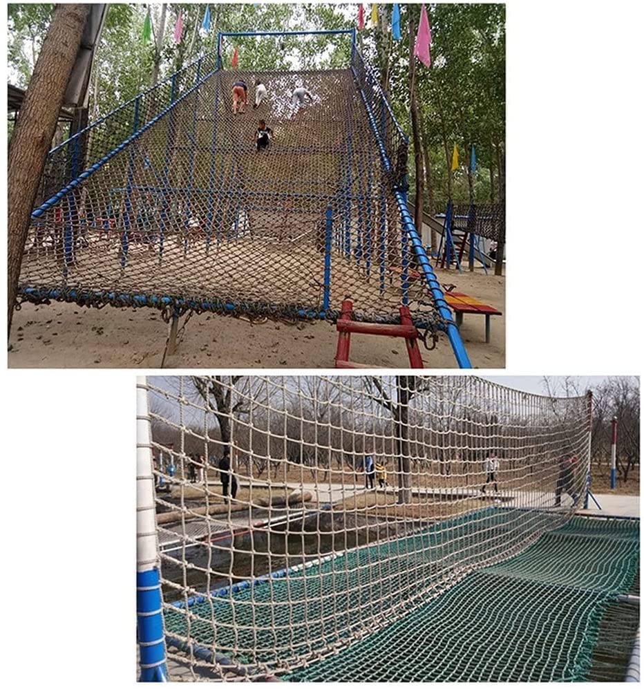 OUYOXI Safety Netting Stairs Balcony Rope Nets, Playground Entertainment Safety Net Outdoor Training Shatter-Resistant Net, Detachable Nylon Net Dia 8mm Mesh 8cm (Size:1 * 1m/3.3 * 3.3ft)