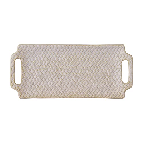 Mud Pie Small Everything Tray, Basket, 4"H x 9"