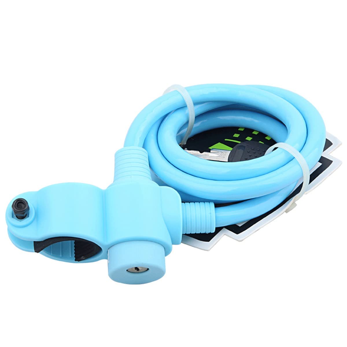 HUKSXZ Bike Cable Locks Anti Theft Cable Security for Handles On Stand Up Paddle Boards. Includes 2 Keys. Bicycle Cable Lock Waterproof (Color : Blue, Size : 120CMX10MM)