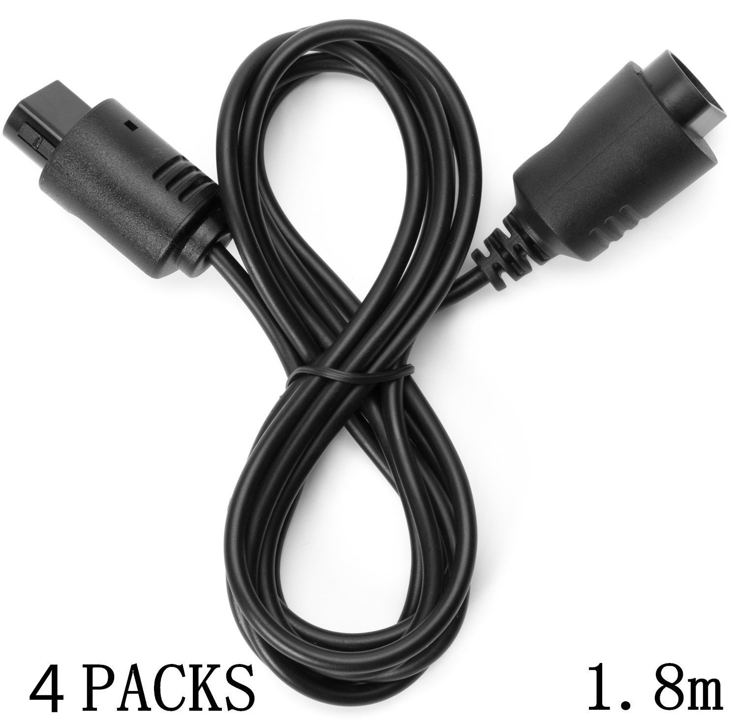 eLUUGIE 4 Packs 6ft Long Replacement Extension Cable for Nintendo 64 N64 Controller Extension Cord N64 Extension Pack Nintendo 64 Extension Cable