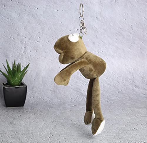 Ergugos Cartoon Green Frog Doll Key Chains Animal Pendant Key Ring Unisex Backpack Keychain Toy Gifts