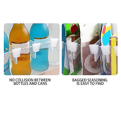 Plastic Refrigerator Dividers, 10 Pcs Adjustable -on Storage Box,Dresser Drawer Separators Tidy,Pantry - for Bedroom, Closet,