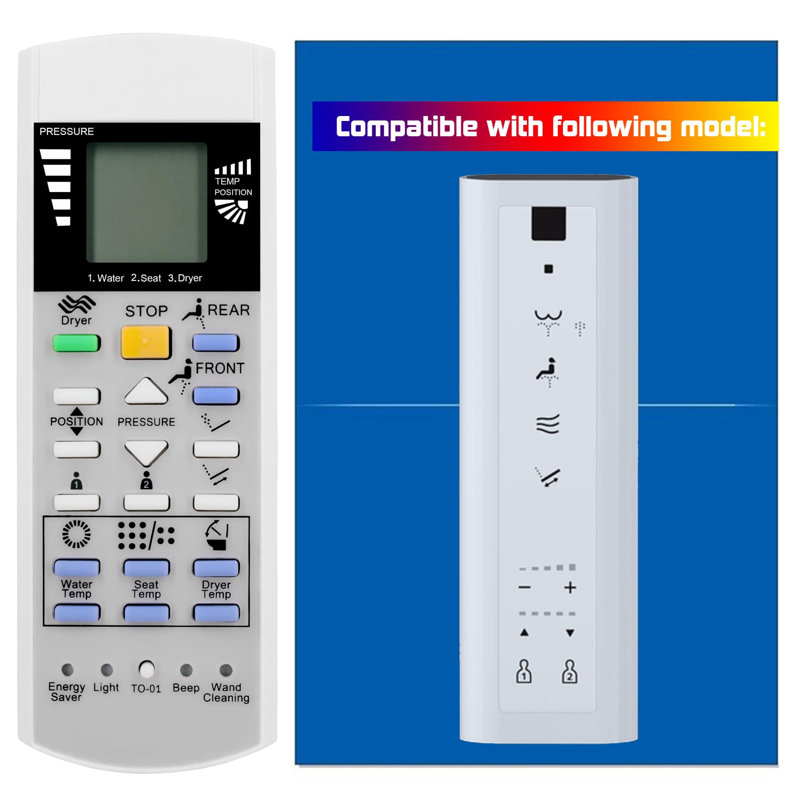Replacement Remote Control for TOTO Washlet Neorest Bidet Toilet Seat THU6210 MS922CUMFG G450 TCF894CG TCF895CG TCF896CG TCF897CG WASHLET RG TCF34270GEU TCF34170GEU TCF34120GEU TCF34120GGB