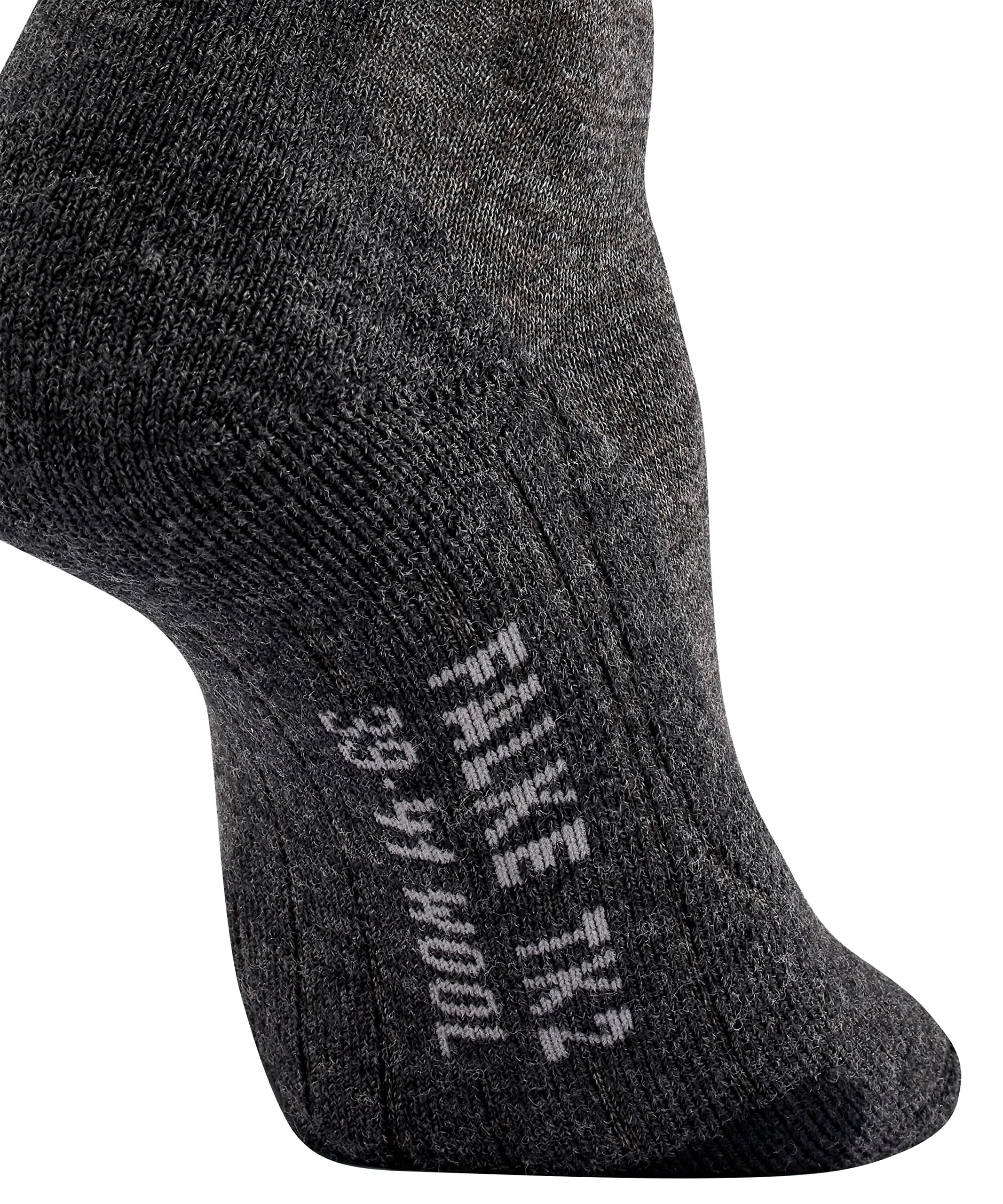 FALKE Women's TK2 Explore Wool Hiking Socks, Mid Calf, Medium Padding, Athletic, Breathable Quick Dry, Merino Wool, Grey (Smog 3150), 5-6, 1 Pair