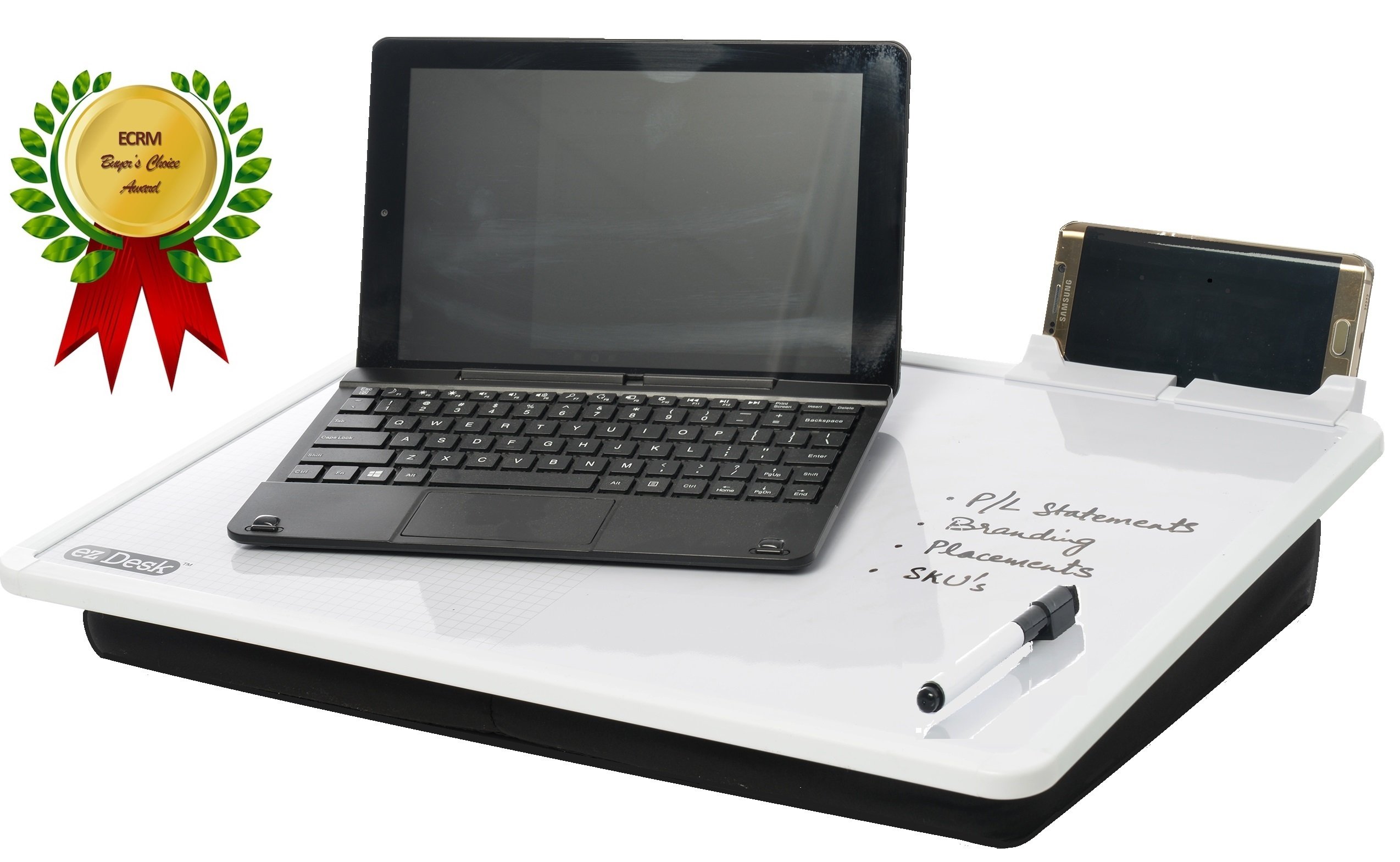 Fun Express EZDesk Magnetic Dry Erase Lap Desk with Graph Ruling, Tablet Dock and Accessories