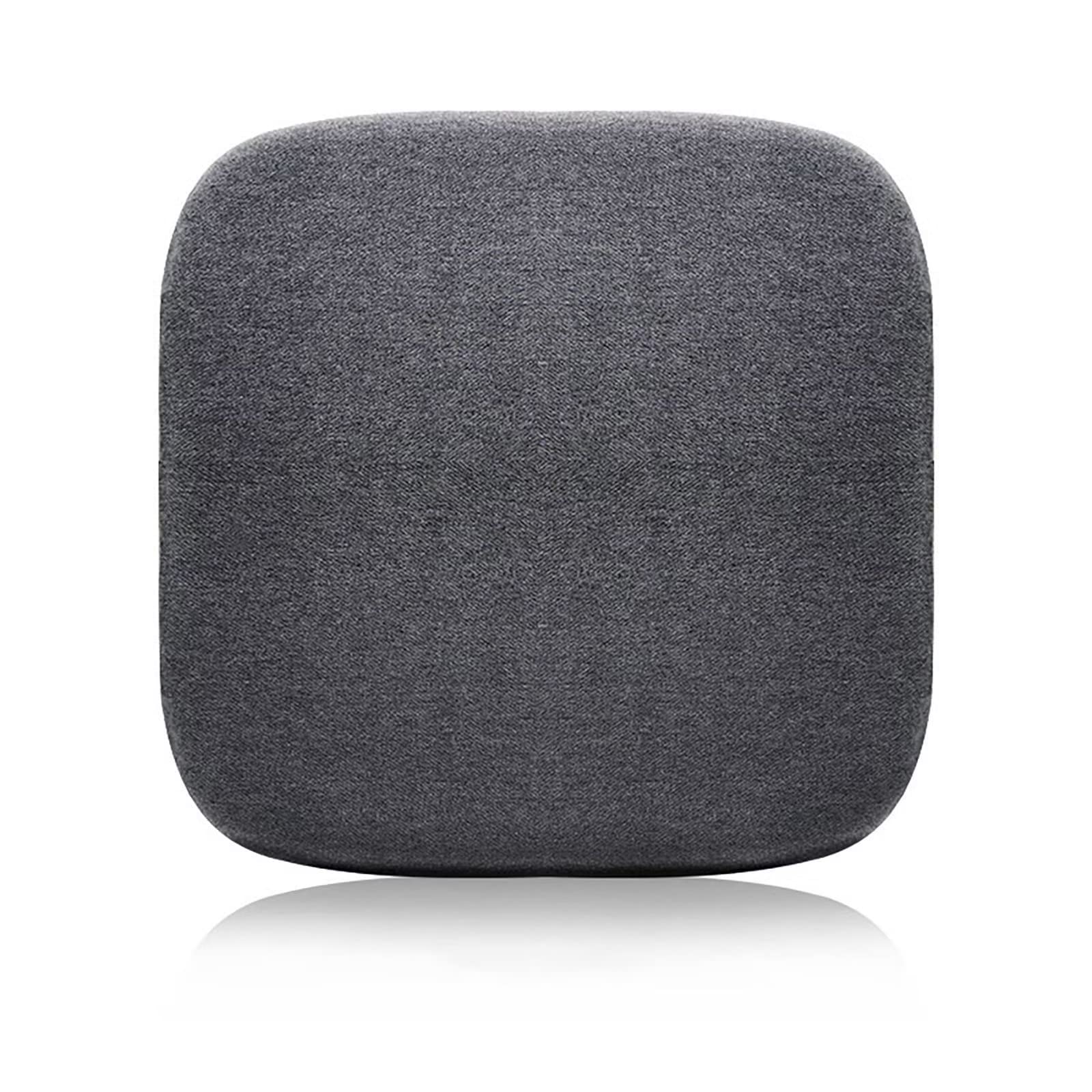 Kitchen Bar Stool Seat Cushions, Counter Stool Cushions Square, Non Slip Kitchen Chair Cushion with Hidden Non Skid Bottom, Breathable Knitted Cotton Seat Pads, Cover Detachable And Washable Dark Grey