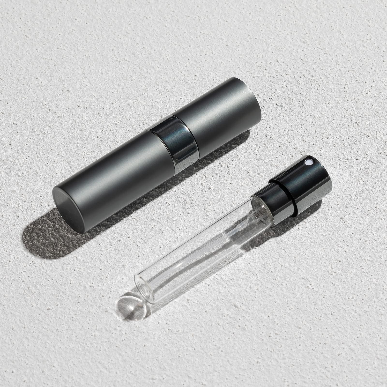 owlyee Perfume Atomizer (8ML) Travel Cologne Spray Bottle, Empty Sprayer Dispenser (Space Grey, 2PCS)…