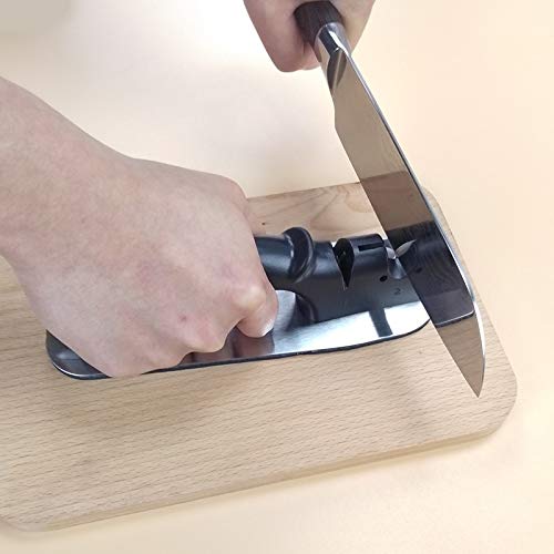 Handle Sharp Knife Sharpener Household Square Head Sharpener Two Slot Tungsten Steel Ceramic Sharpening Stone Kitchenware