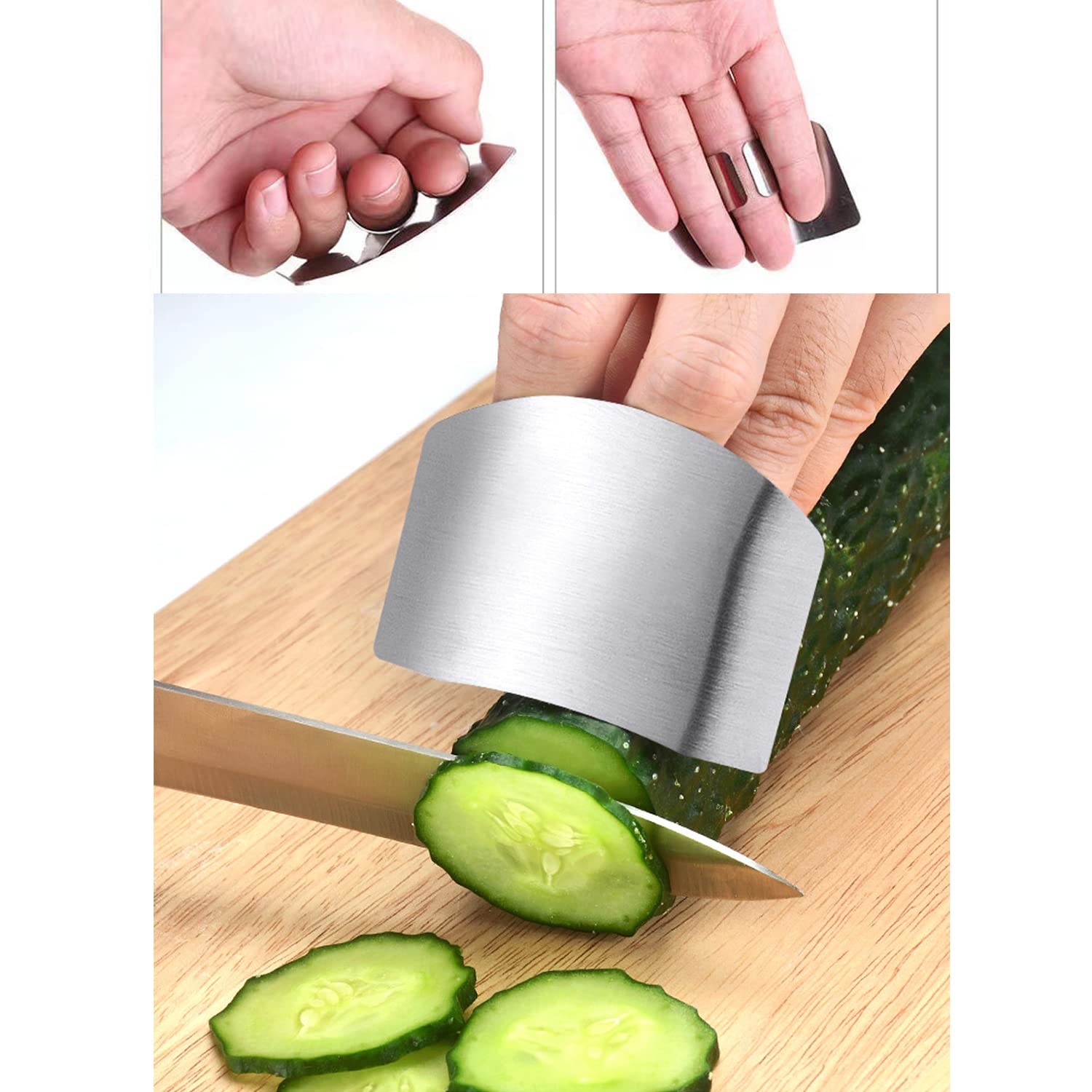 Longnavigator 6 Pcs Finger Protector for Cutting Food,Multifunctional Anti-Cut Finger Protectors for Dicing,Finger Guards for Cutting Slicing and Chopping Protector(Double & Single Finger)