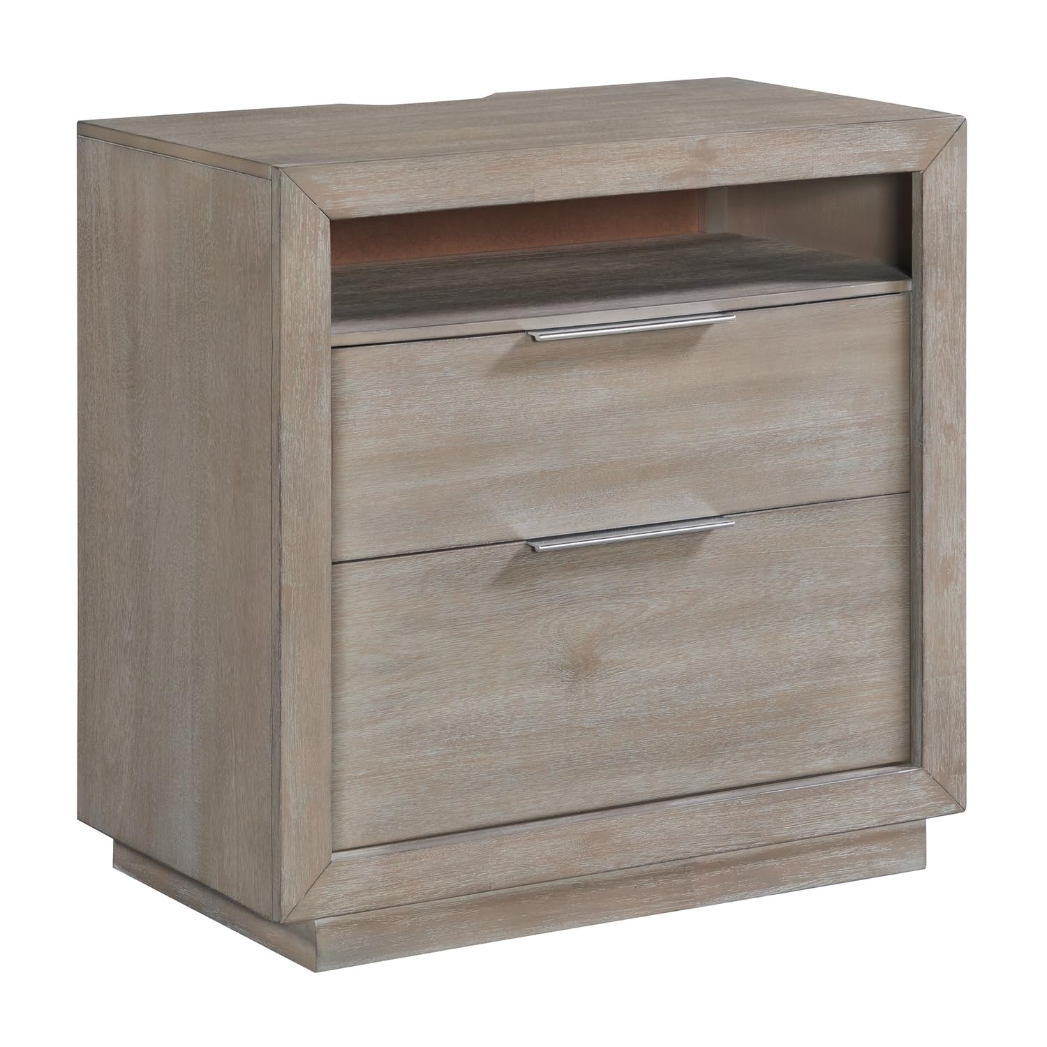 Picket House Furnishings Cadia 2-Drawer Nightstand with USB in Grey