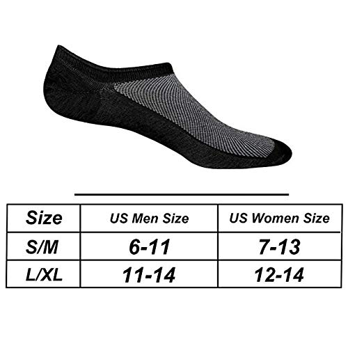Faustine Ankle Socks Men Low Cut Socks Cotton Mesh Top Fresh Ventilation Non Slip, 6 Pairs (8 Pairs (White), Large-X-Large)