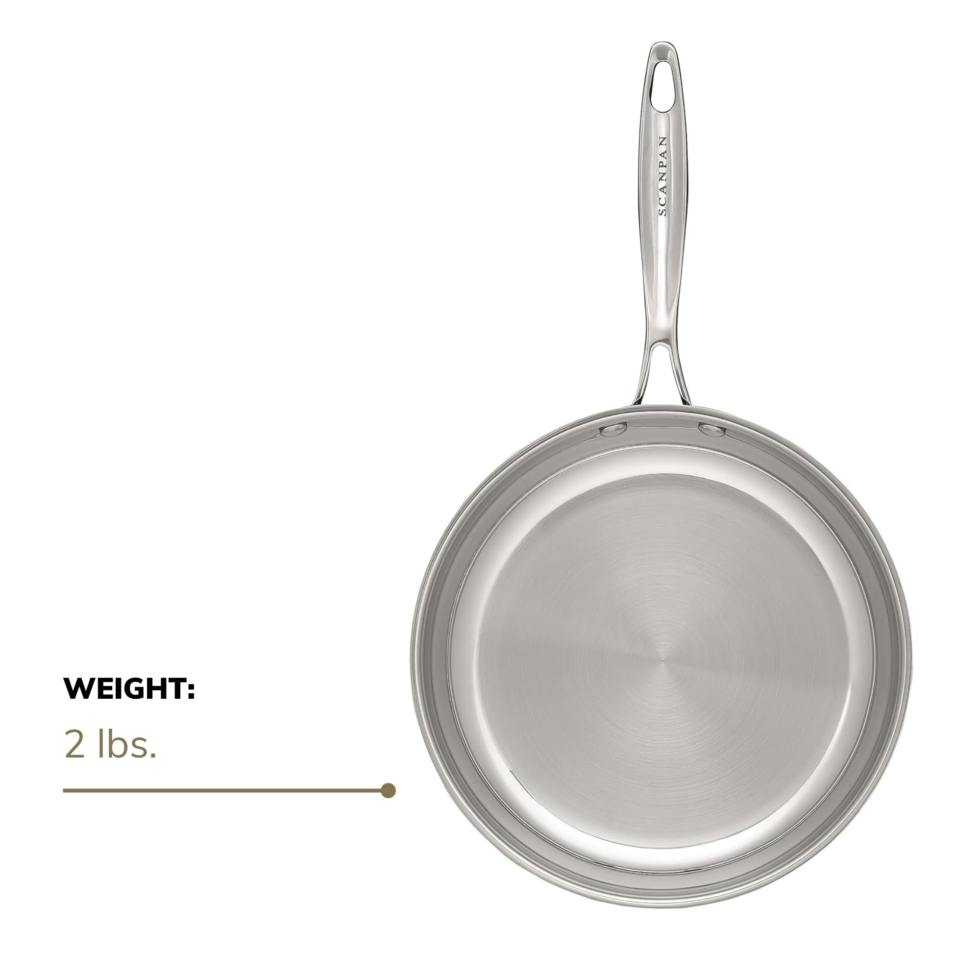 Scanpan Impact 8” Fry Pan - Made of Durable 18/10 Stainless Steel - Dishwasher & Oven Safe