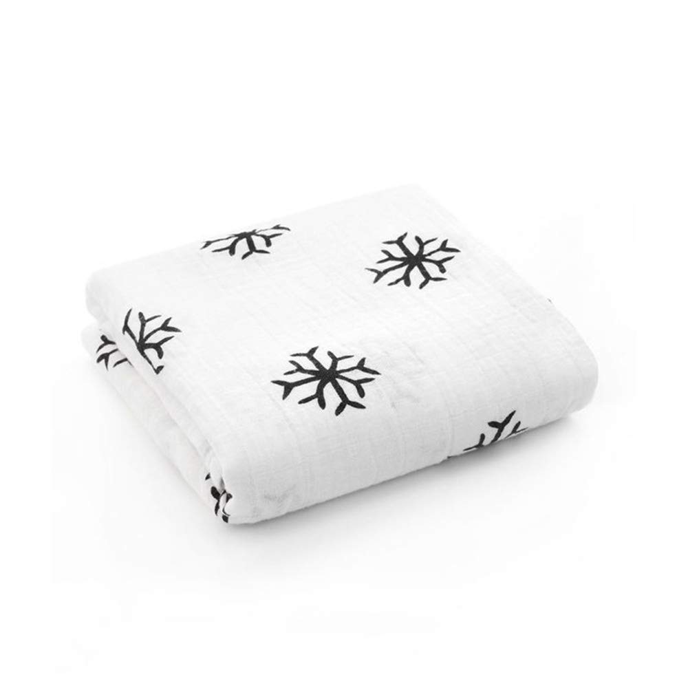 G-Tree Organic Muslin Swaddle Blanket- 47 x 47 inch Ultra Soft Muslin Swaddle Blankets, Muslin Receiving Blanket - Perfect (Snowflake)