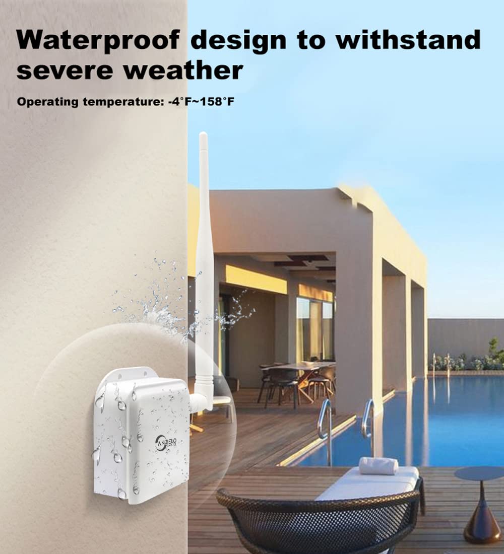 Wireless Bridge Point-to-Point Long Range Wireless Access with High-Gain Antenna, 2.4G WiFi Bridge Repeater Supports 2600 feet Outdoor Transmission Distance, Air Ethernet Cable