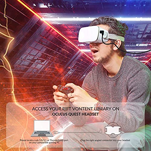 W WDX MAST DYNAPOINT LIMITED VR Link Cable,CompatibleWith Oculus Quest 2 Link Cable 26ft,USB 3.1 to USB C for Quest 2/Steam VR Virtual Reality Headset Game Connection PC,8M
