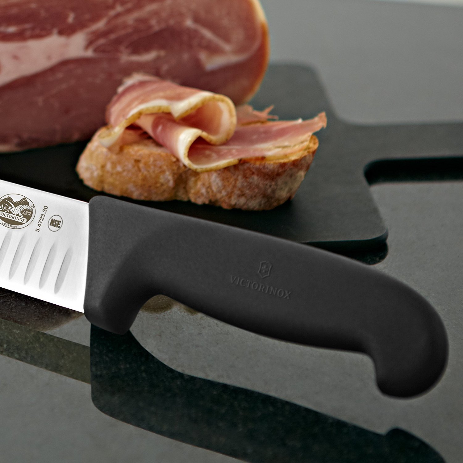 Victorinox 12 Inch Slicing Knife | High Carbon Stainless Steel Granton Blade For Efficient Slicing, Fibrox Pro Handle